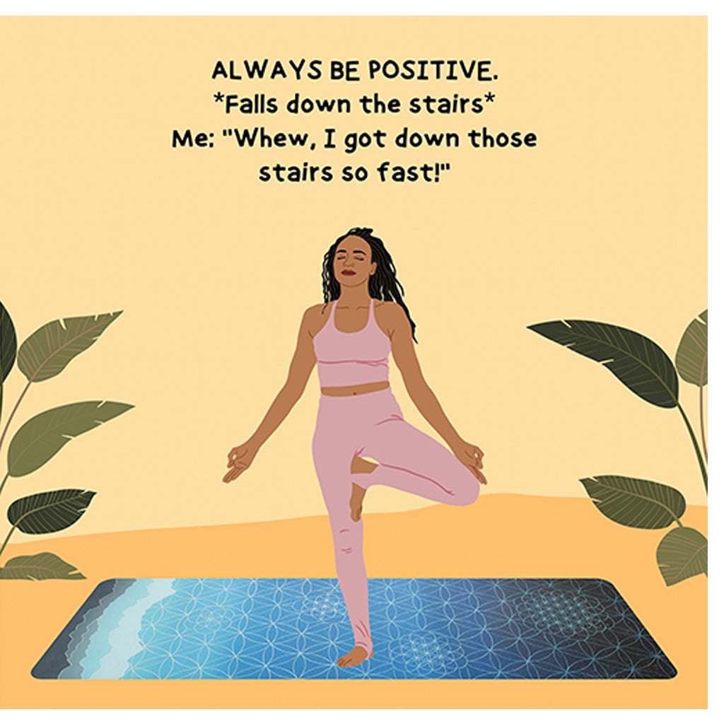 Always be positive Doodle Card – Big Raven Yoga