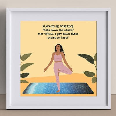 Always be positive Doodle Card – Big Raven Yoga