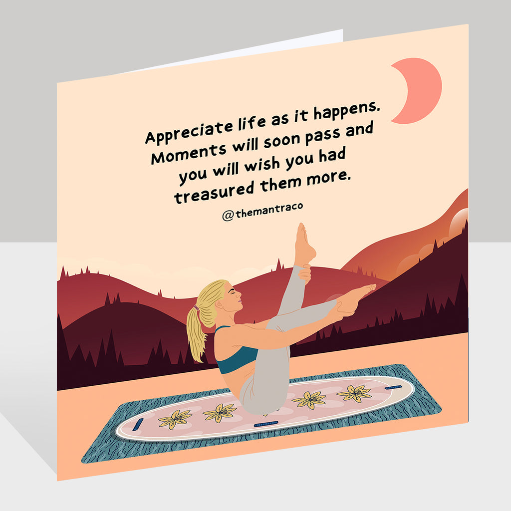 Appreciate Life Doodle Card – Big Raven Yoga