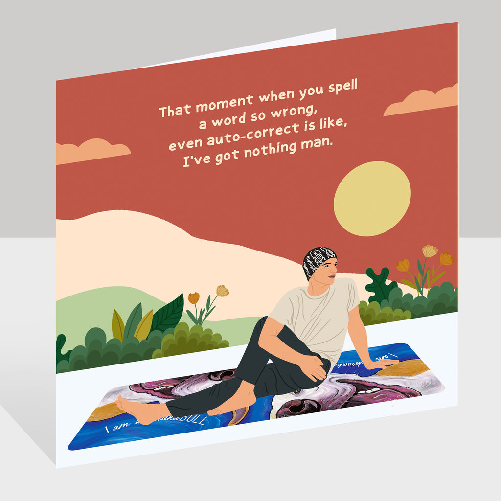 Auto-Correct Doodle Card – Big Raven Yoga