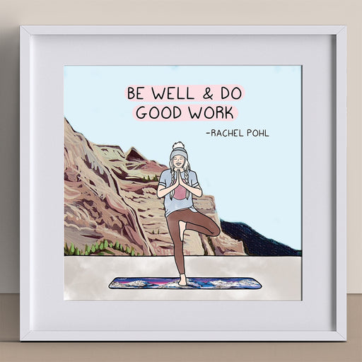 Be Well and Do Good Work by Rachel Pohl Doodle Card – Big Raven Yoga