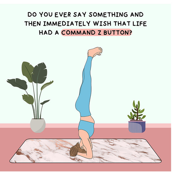 Command Z Button Doodle Card – Big Raven Yoga