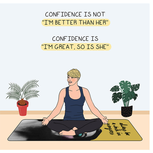 Confidence is Doodle Card – Big Raven Yoga