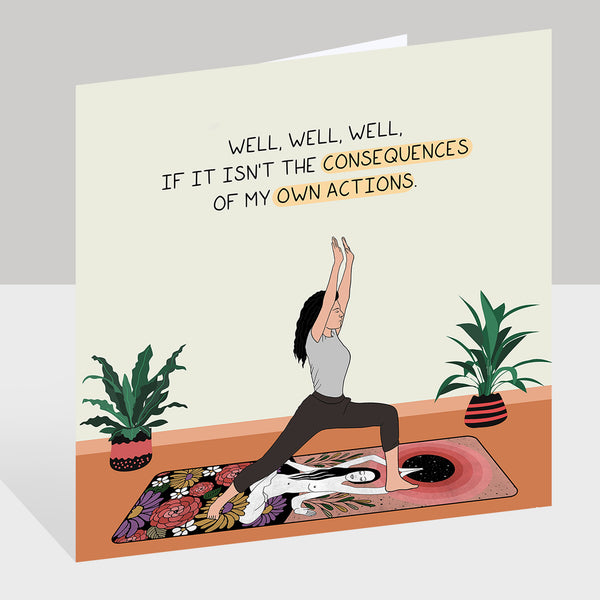 Consequences of My Own Actions Doodle Card – Big Raven Yoga