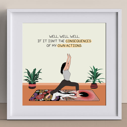 Consequences of My Own Actions Doodle Card – Big Raven Yoga