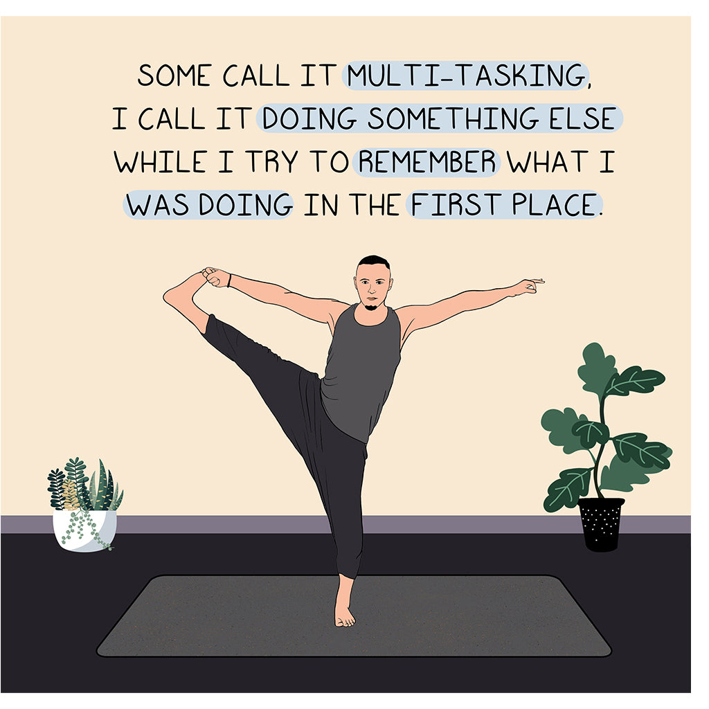 Doing Something Else Doodle Card – Big Raven Yoga