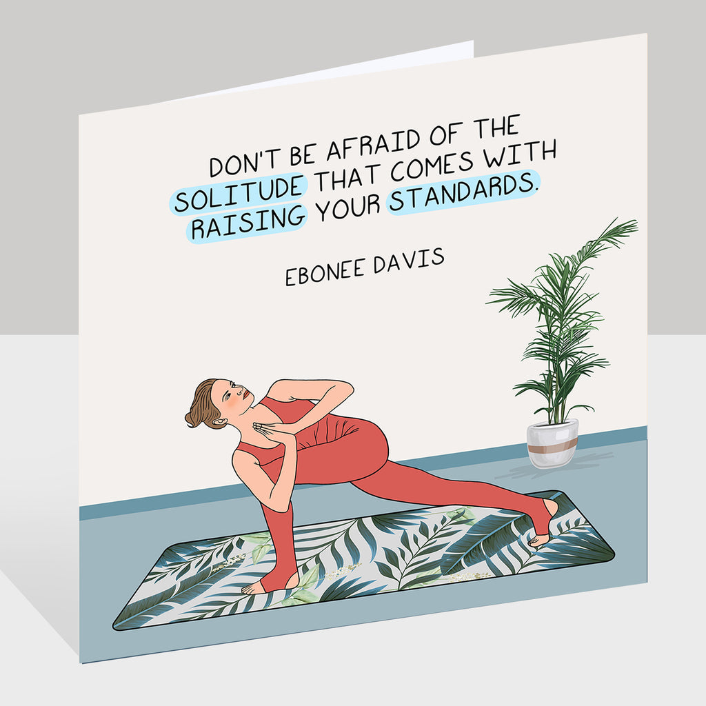Don't be afraid of the solitude Doodle Card – Big Raven Yoga