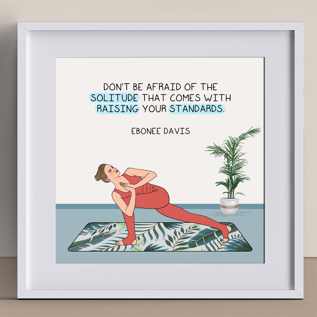 Don't be afraid of the solitude Doodle Card – Big Raven Yoga