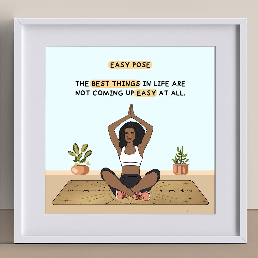 Easy pose Doodle Card – Big Raven Yoga