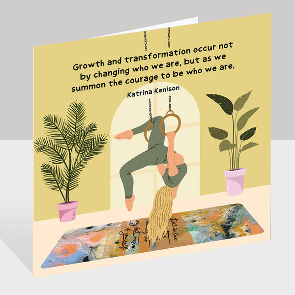 Growth And Transformation Doodle Card – Big Raven Yoga