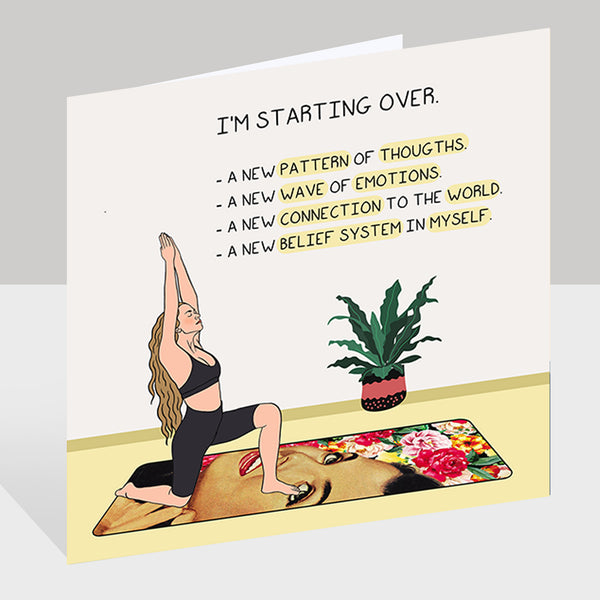 I'm starting over Doodle Card – Big Raven Yoga