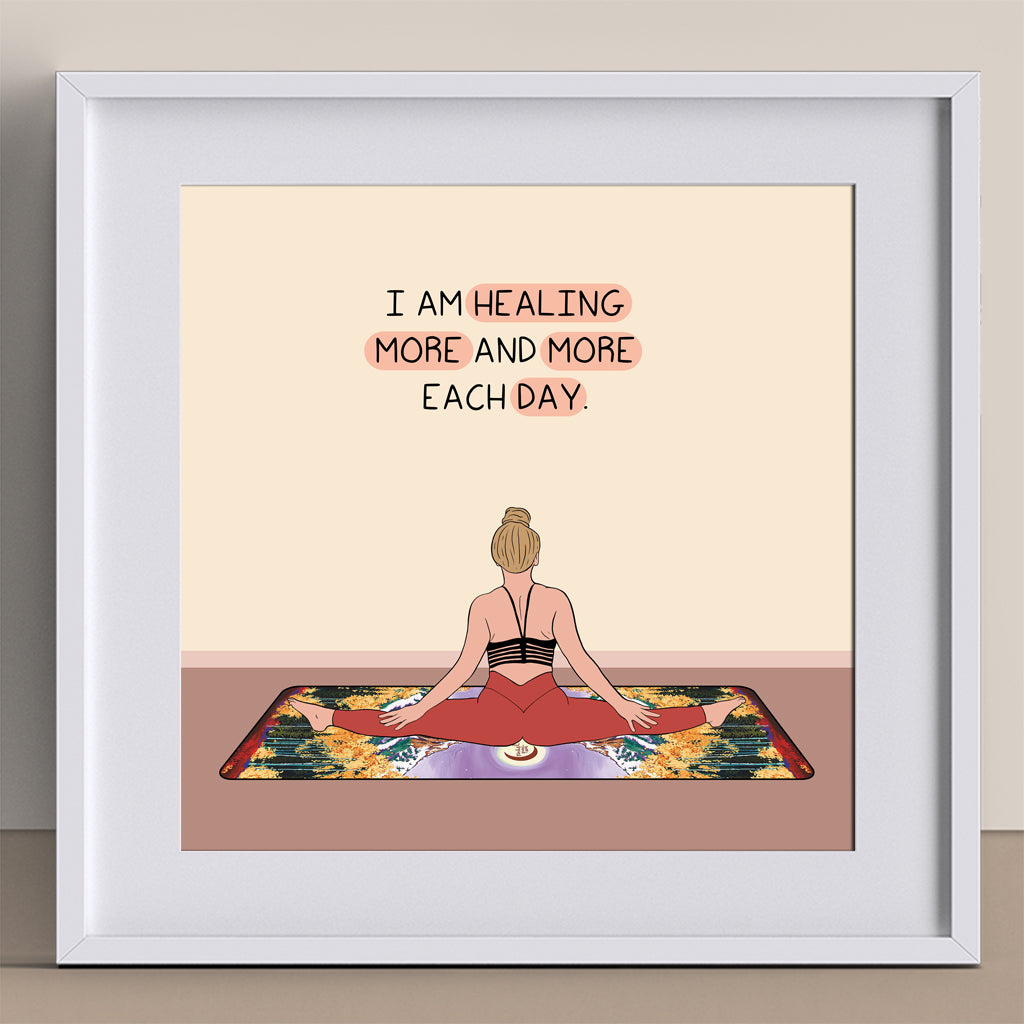 I Am Healing Doodle Card – Big Raven Yoga