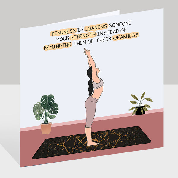 Kindness is loaning someone Doodle Card – Big Raven Yoga
