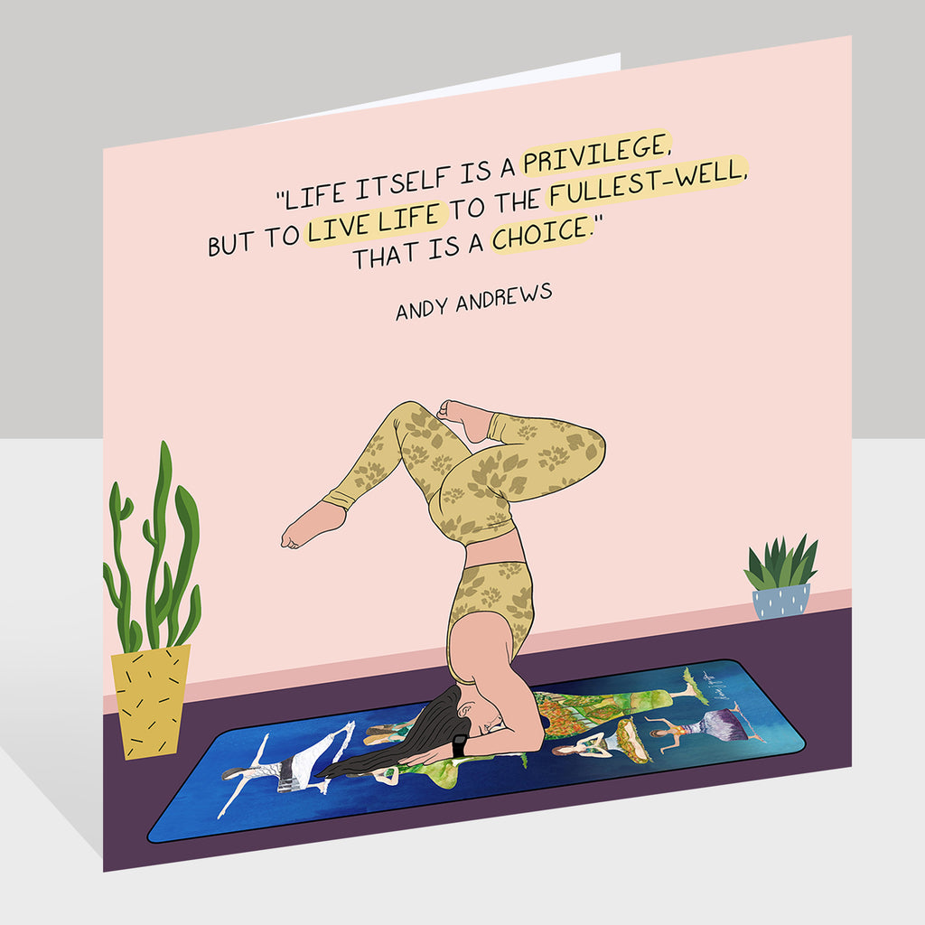 Life Is A Privilege Doodle Card – Big Raven Yoga