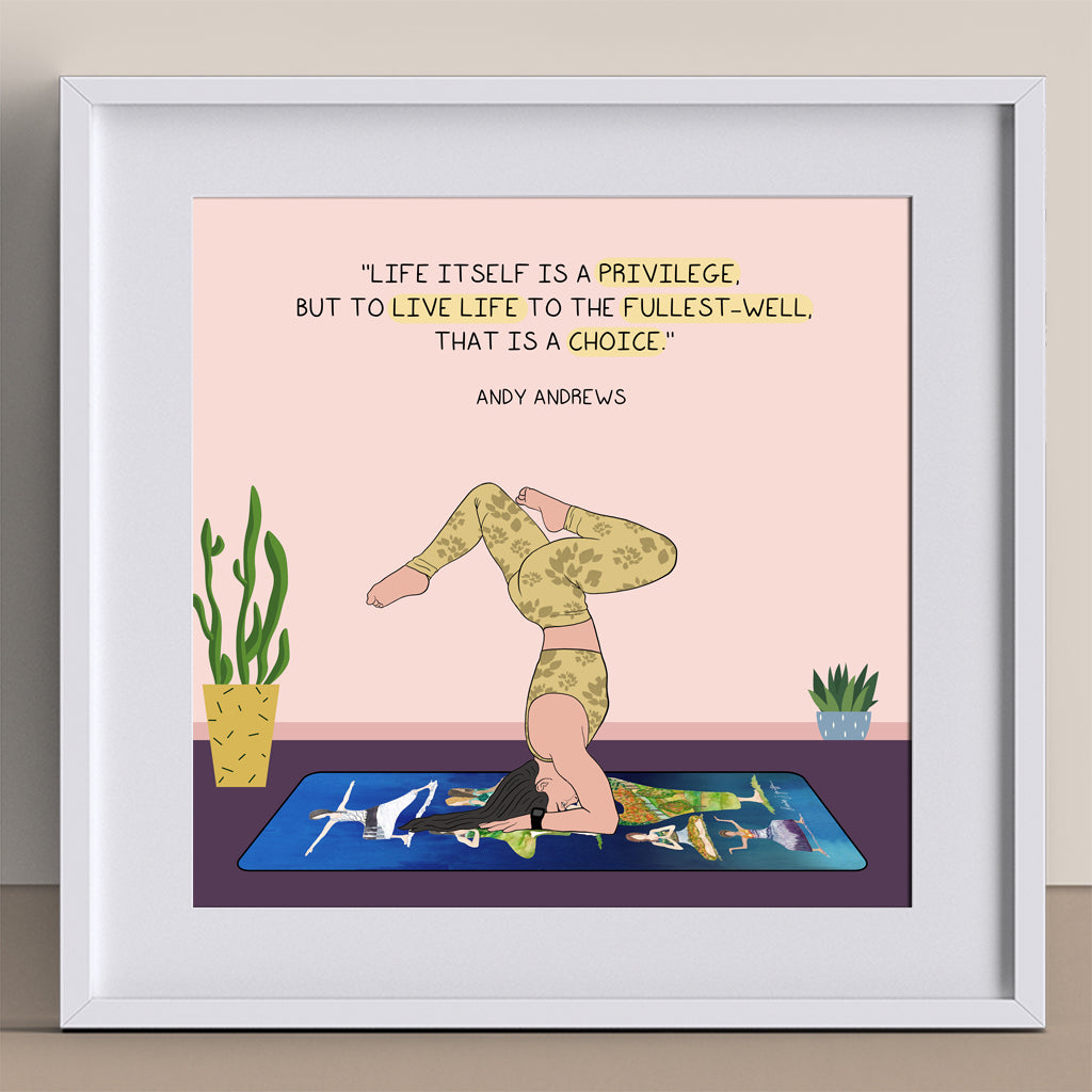 Life Is A Privilege Doodle Card – Big Raven Yoga