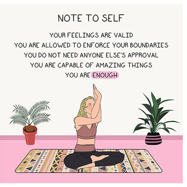 Note to self Doodle Card – Big Raven Yoga