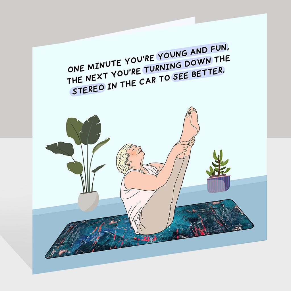 One Minute You're Young And Fun Doodle Card – Big Raven Yoga