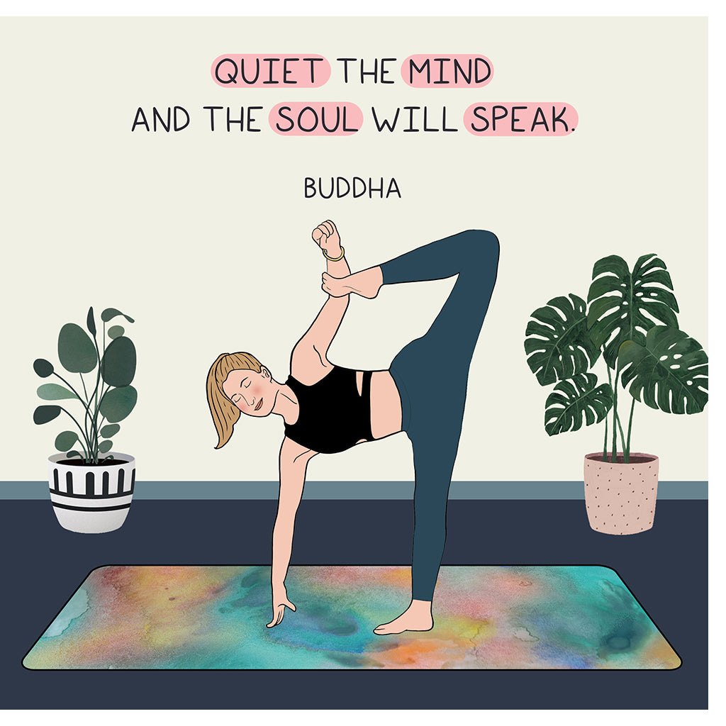 Quiet The Mind Doodle Card – Big Raven Yoga