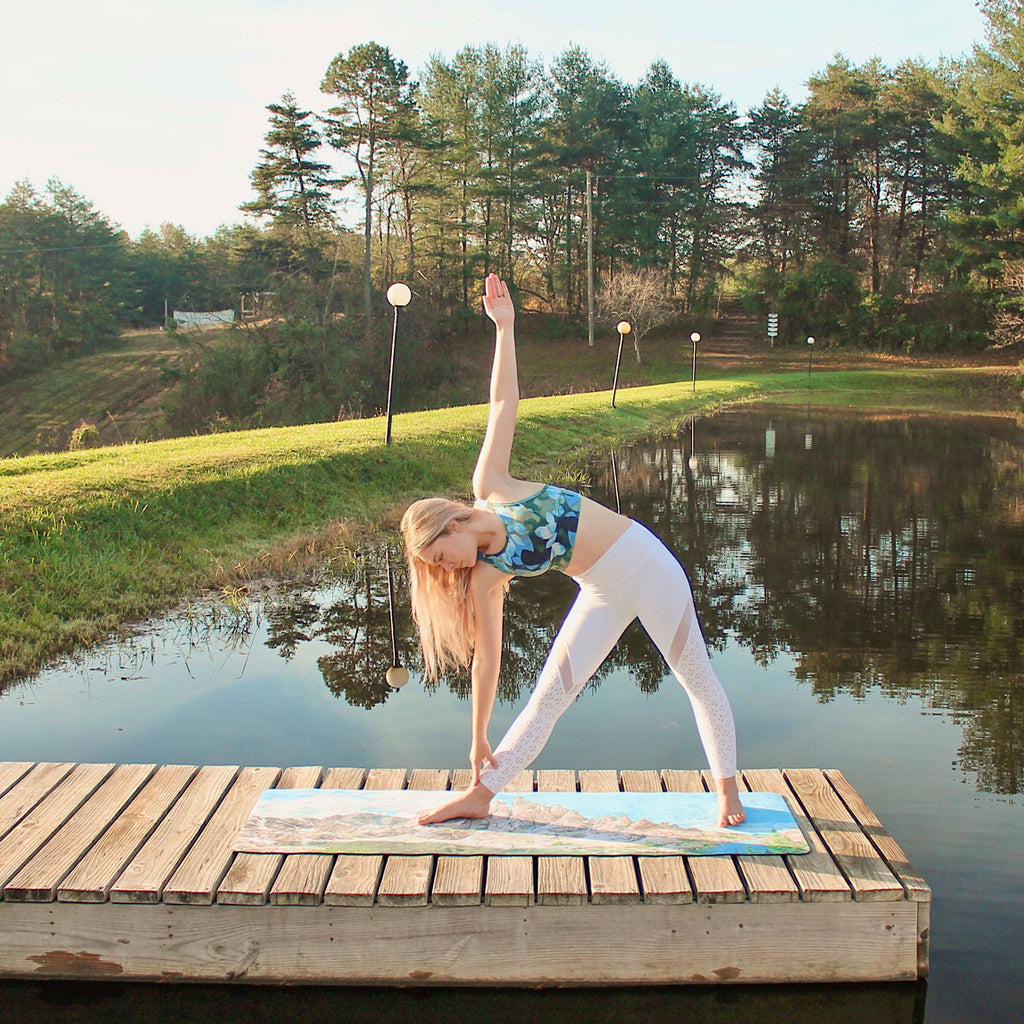 Midsummer Sky Pond by Alyssa Shaw Yoga Mat – Big Raven Yoga